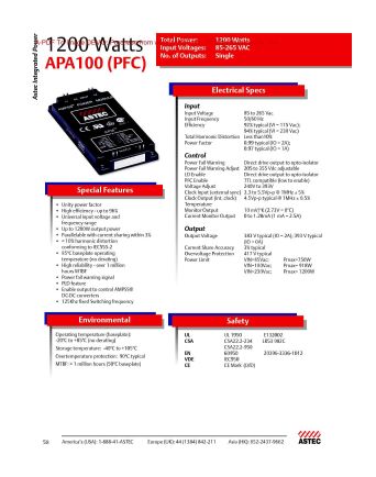 APA100-101 - ASTEC - USComponent Distributor